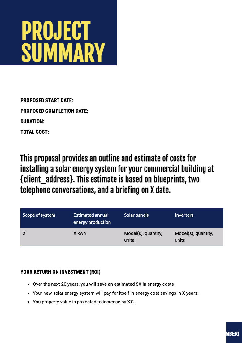 Solar Proposal Template | Proposify